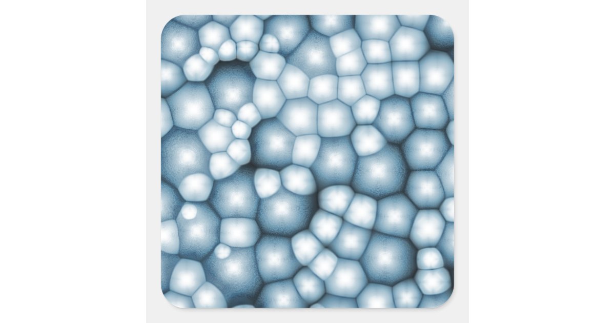 Fuzzy Bubbles Square Sticker | Zazzle