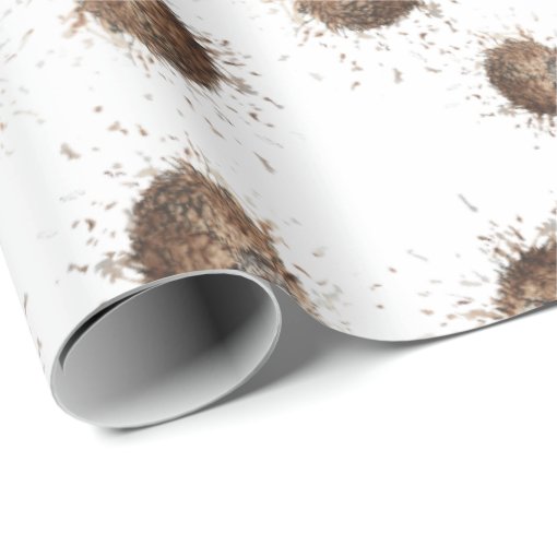 Fuzzy Hedgehog print Wrapping Paper | Zazzle