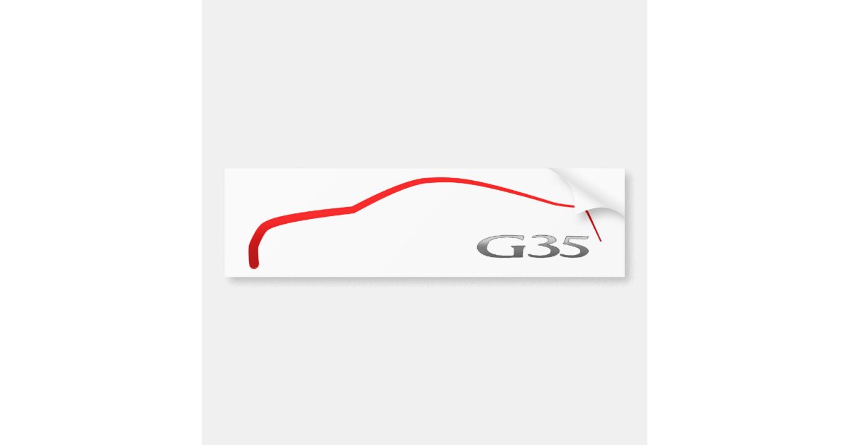 G35 Outline Bumper Sticker | Zazzle
