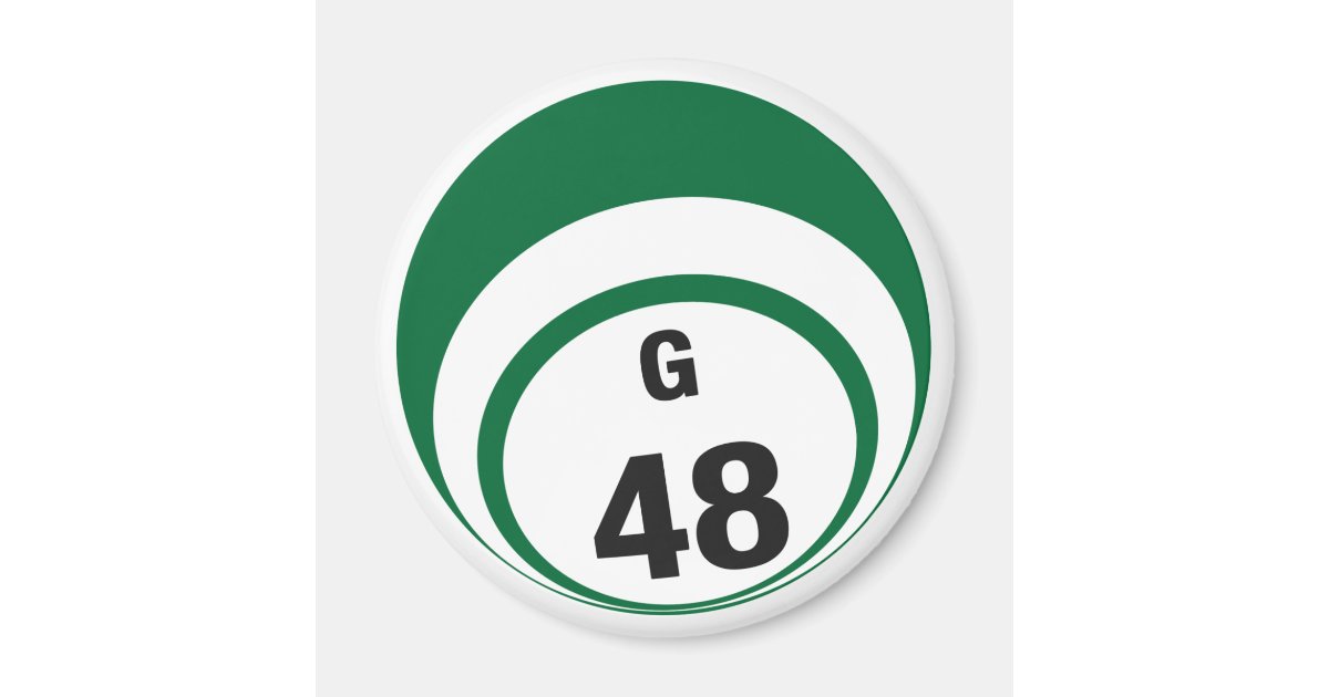 G48 bingo ball fridge magnet | Zazzle