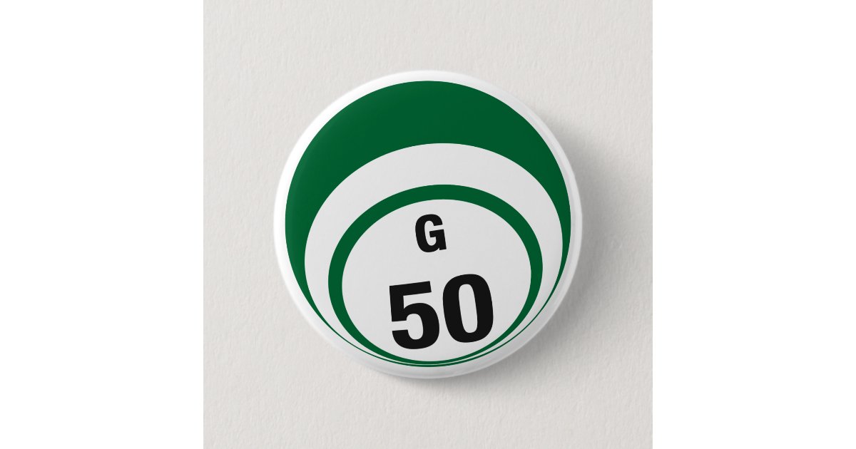 G50 Bingo Ball button | Zazzle