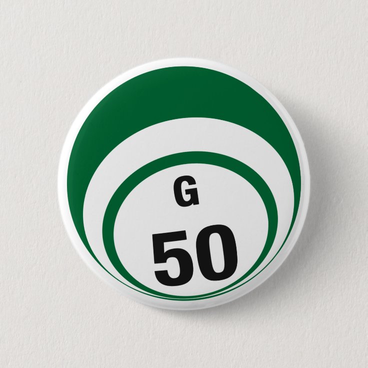 G50 Bingo Ball button | Zazzle