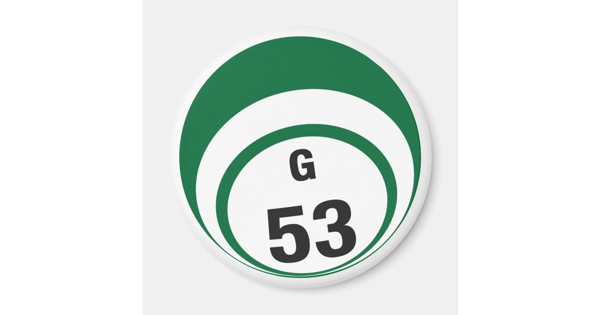 G53 bingo ball fridge magnet | Zazzle
