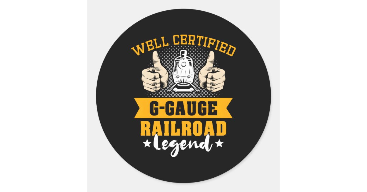 G-Gauge Railroad Large Scale Model Trains Classic Round Sticker | Zazzle