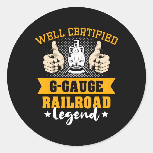 G-Gauge Railroad Large Scale Model Trains Classic Round Sticker | Zazzle