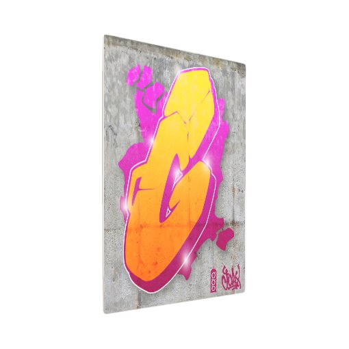 G - graffiti letter metal print | Zazzle