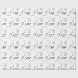 G is for Goat wrapping paper | Zazzle