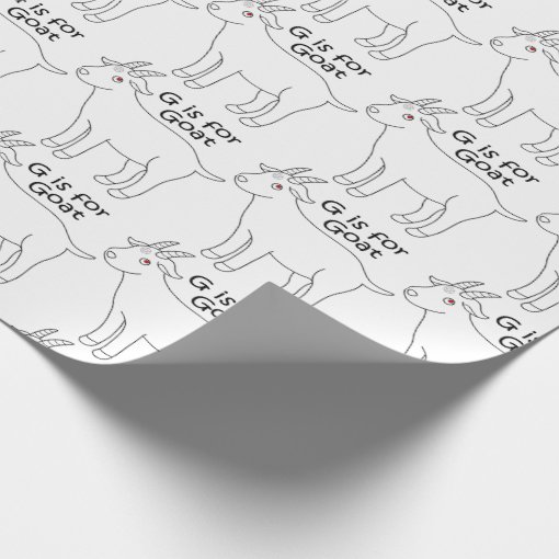 G is for Goat wrapping paper | Zazzle