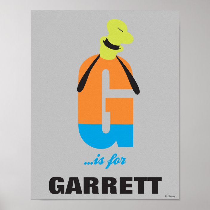 G is for Goofy | Add Your Name 2 Poster | Zazzle.com