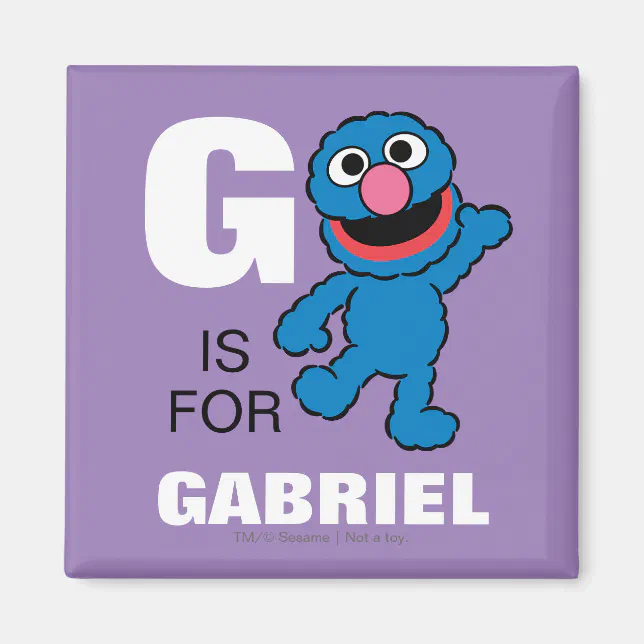 G is for Grover | Add Your Name Magnet | Zazzle