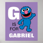 Sesame Street | G is for Grover Poster | Zazzle.com