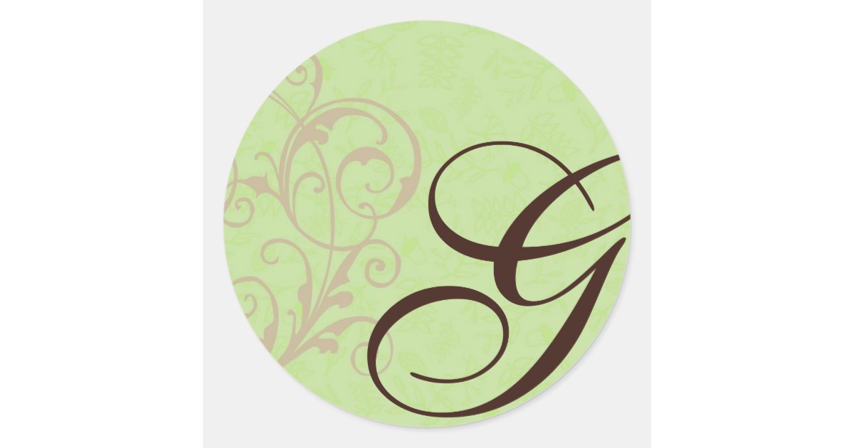 Gabby Monogram Sticker | Zazzle