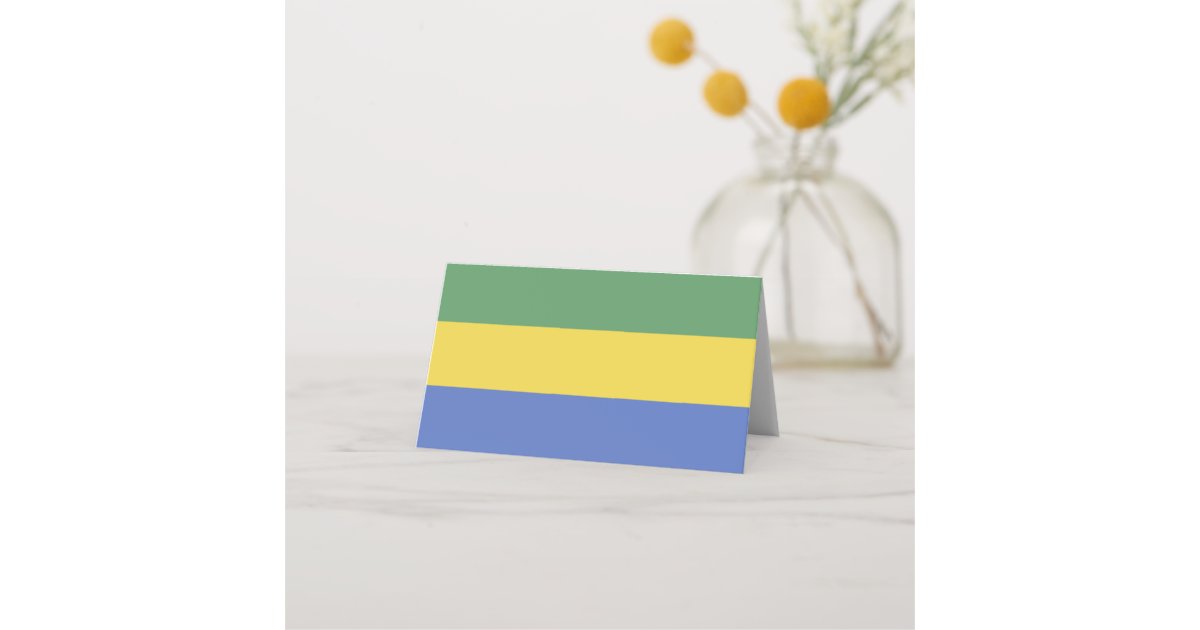 Gabon flag place card | Zazzle