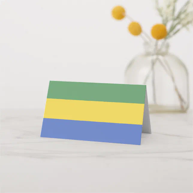 Gabon flag place card | Zazzle
