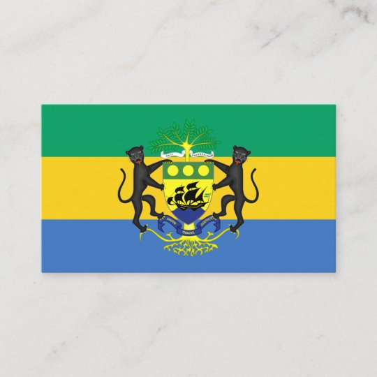 Gabonese Flag & Coat of Arms, Flag of Gabon Business Card | Zazzle.com