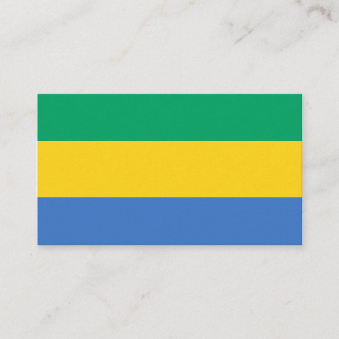 Gabonese Flag, Flag of Gabon Business Card | Zazzle