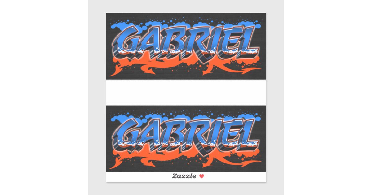 Gabriel First Name Graffiti Sticker | Zazzle