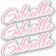 Gabriella Decorative Name in Pink x3 Sticker | Zazzle