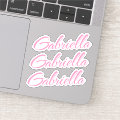 Gabriella Decorative Name in Pink x3 Sticker | Zazzle