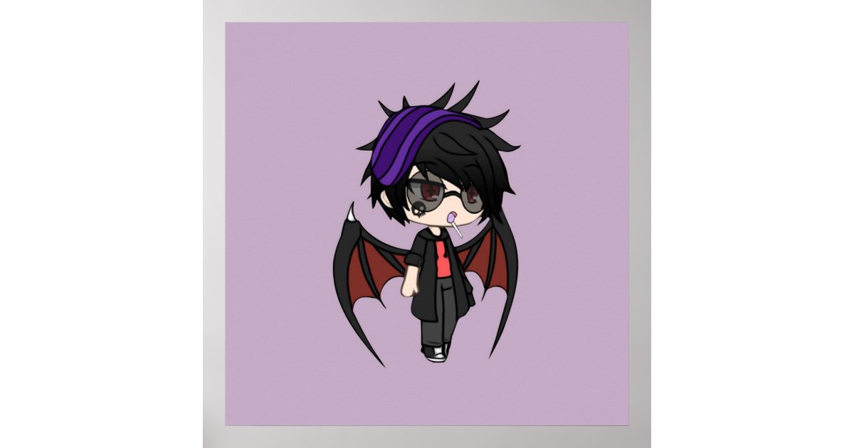 Gacha Life Series Karl Chibi Vampire Boy Poster | Zazzle