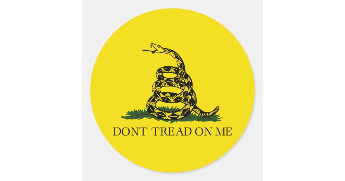 Gadsden Flag Classic Round Sticker | Zazzle