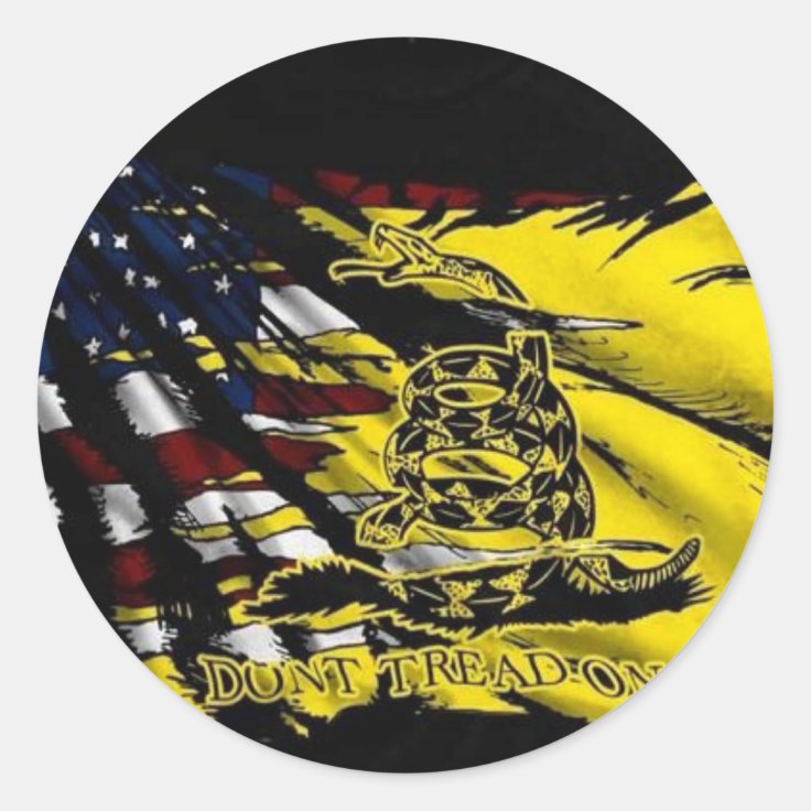 Gadsden Flag - Liberty Or Death Classic Round Sticker | Zazzle