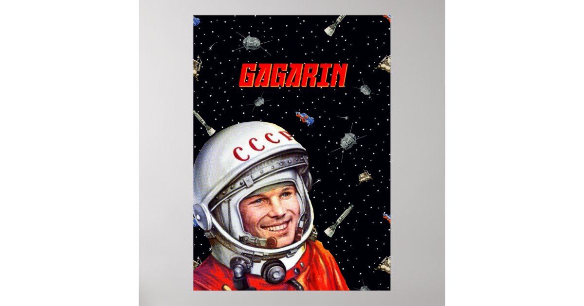 Gagarin space art [Sovietwave] — Gagarin Poster | Zazzle