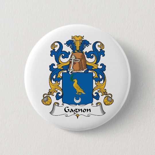 Gagnon Family Crest Button | Zazzle.com