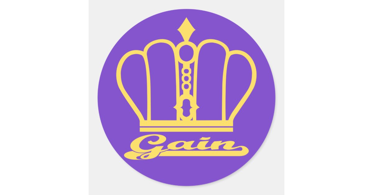 Gain decal classic round sticker | Zazzle