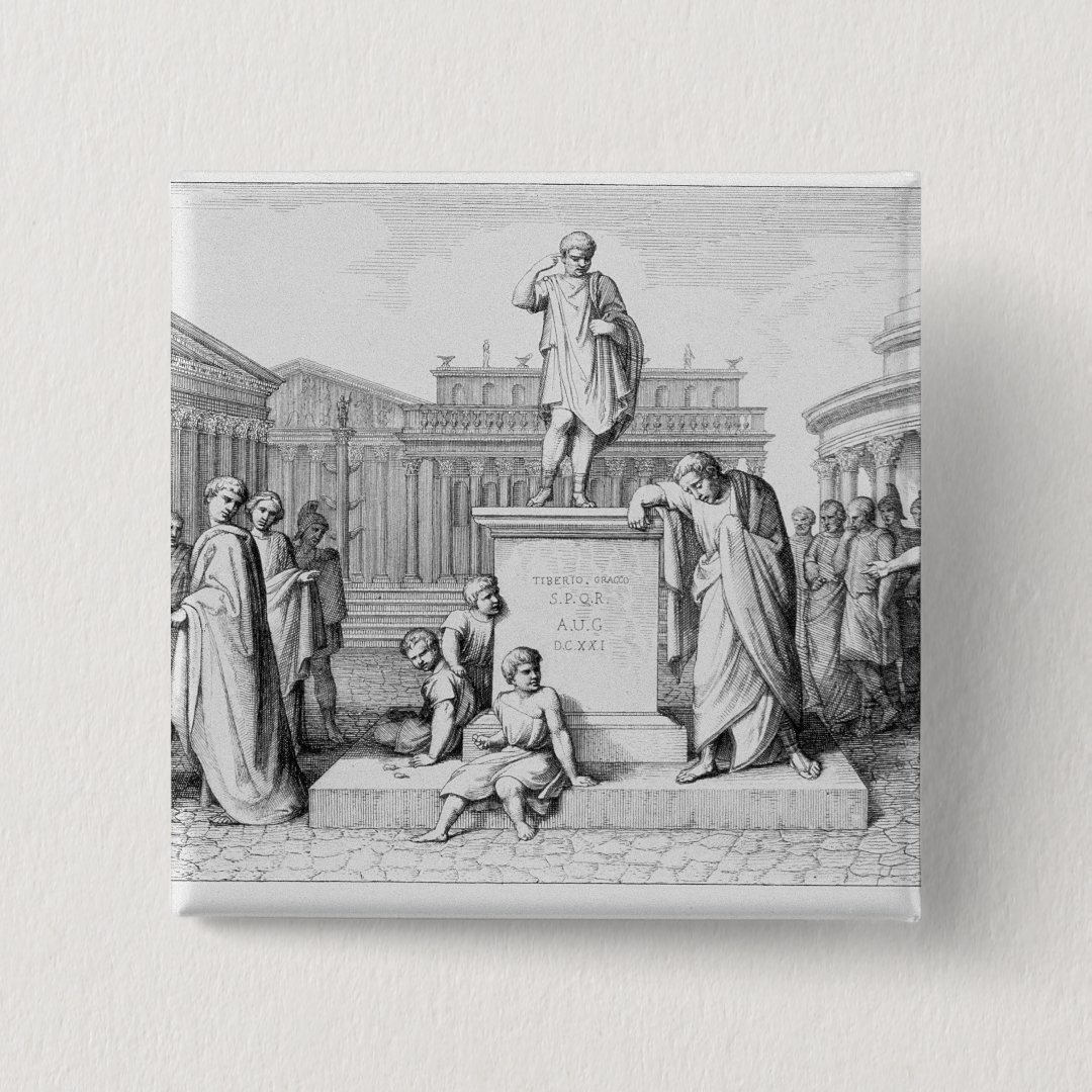 Gaius Gracchus Weeping Before his Father's Button | Zazzle