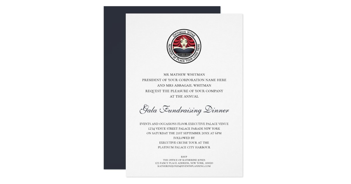 Gala Fundraising Dinner Invitation | Zazzle.com