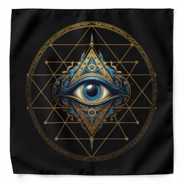 Galactic All Seeing Eye Sacred Geometry Yantra Bandana | Zazzle