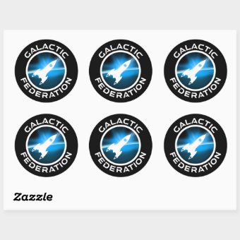 Galactic Federation Logo Classic Round Sticker | Zazzle