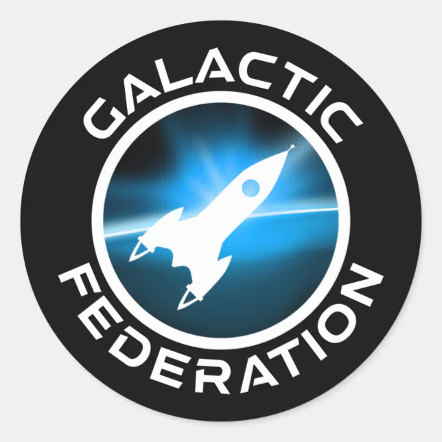 Galactic Federation Logo Classic Round Sticker | Zazzle