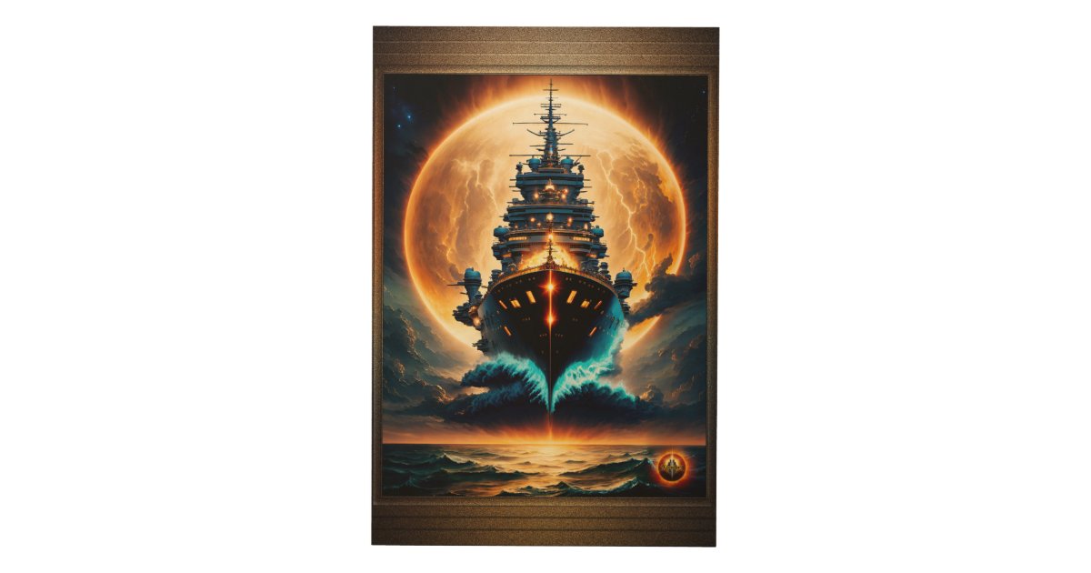 Galactic Ghost Ship Of The Seas by Xzendor7 Wood Wall Art | Zazzle