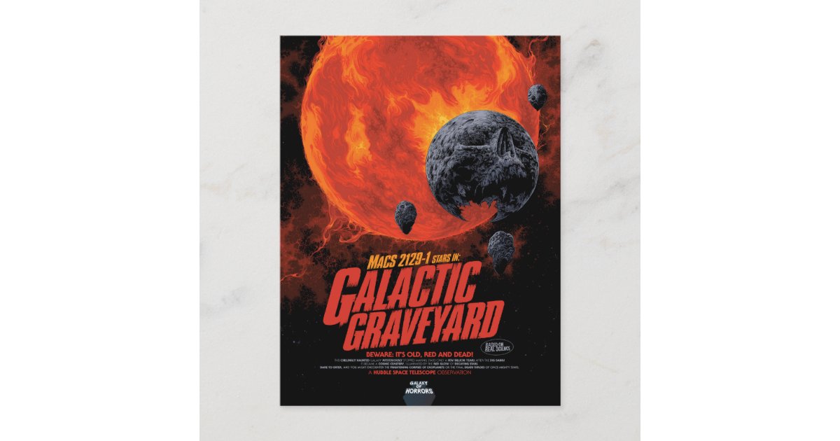 Galactic Graveyard Poster, Macs 2129-1. Postcard | Zazzle