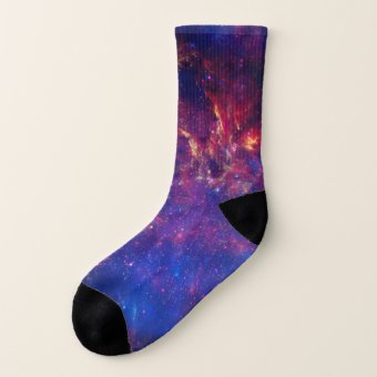 Galactic Outer Space Nebula Astronomy Science Geek Socks | Zazzle
