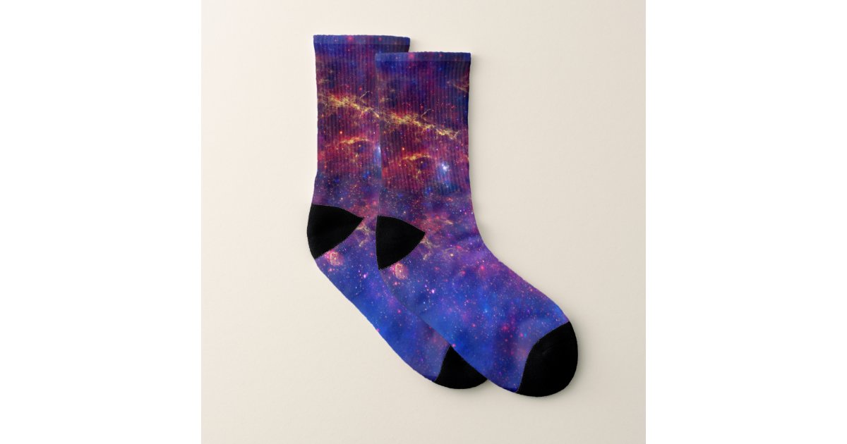 Galactic Outer Space Nebula Astronomy Science Geek Socks | Zazzle