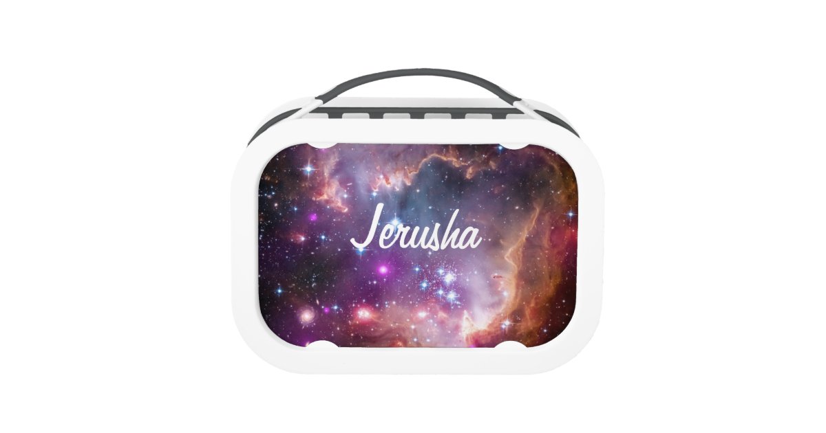 Galactic Outer Space Purple Lunch Box | Zazzle