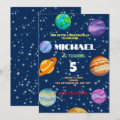 Galactic Planets Birthday Party Invitation | Zazzle