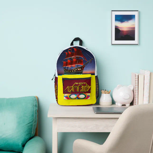 "Galactic Starfleet Crew: Boldly Go Beyond" Printed Backpack | Zazzle