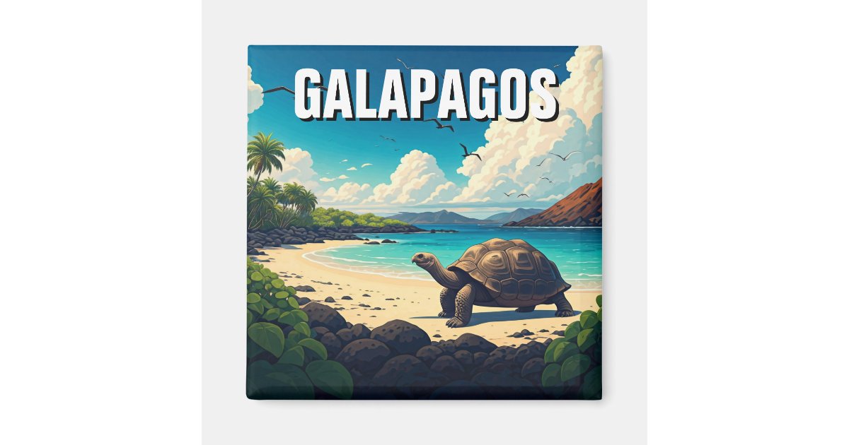 Galapagos Giant Tortoise Postcard Magnet | Zazzle