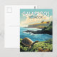 Galapagos Islands Giant Tortoise Travel Art Retro Postcard | Zazzle