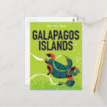 Galapagos Islands vintage travel poster art. Postcard | Zazzle