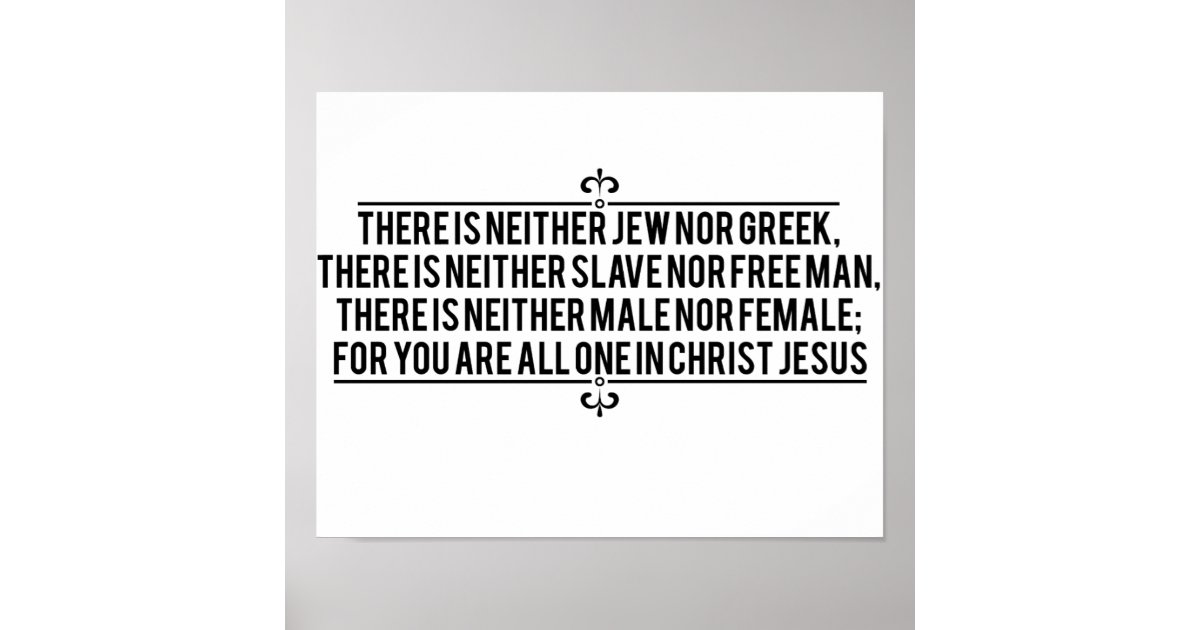 Galatians 3:28 poster | Zazzle
