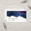 Galaxy Agate Stone QR Code Business Card | Zazzle