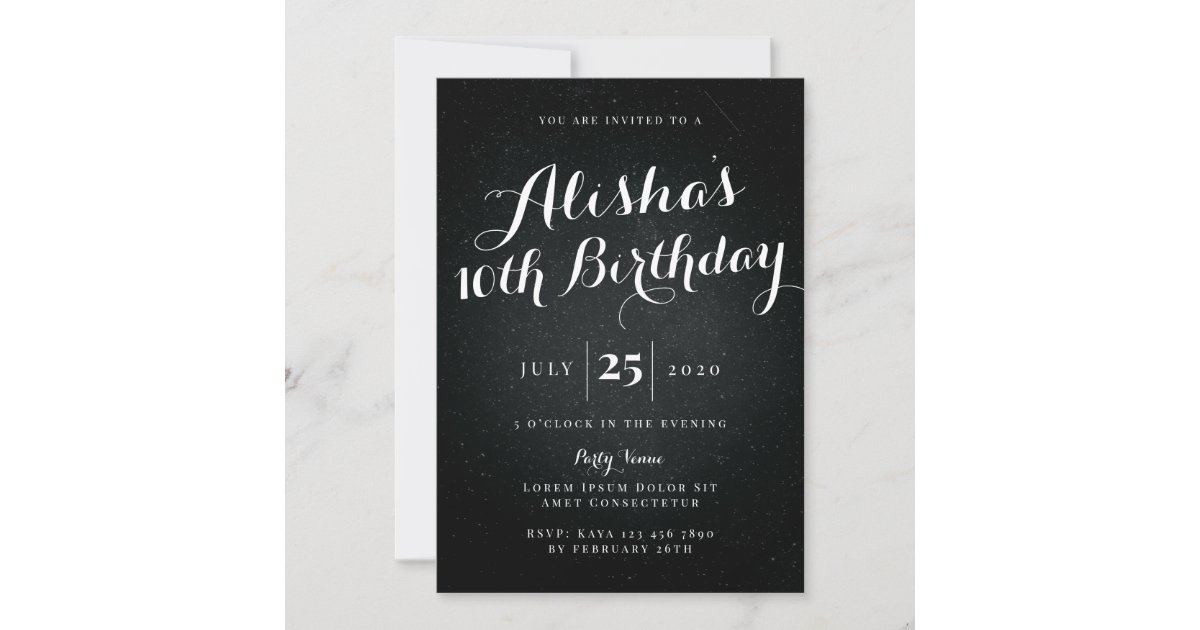 Galaxy Birthday Invitation | Zazzle
