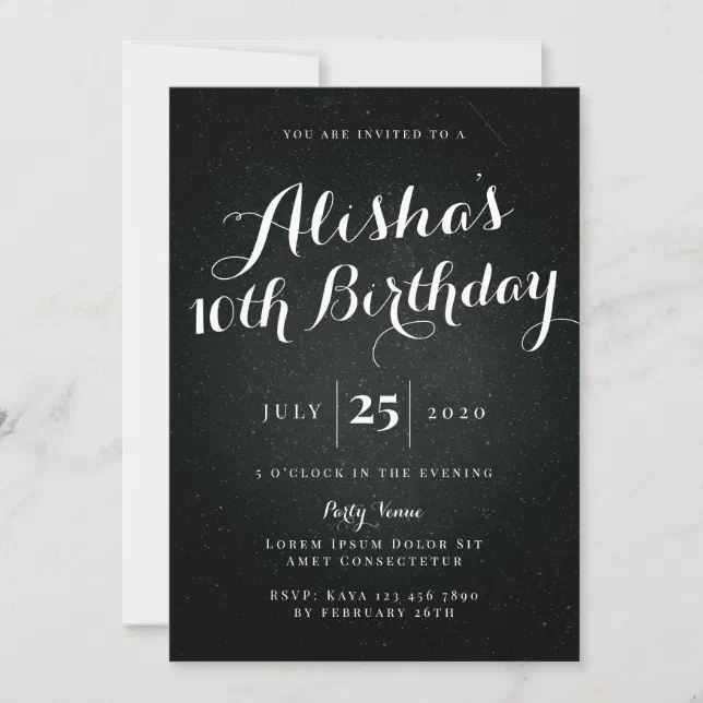 Galaxy Birthday Invitation | Zazzle
