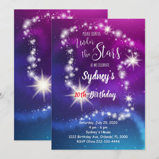 Galaxy Birthday Invitation | Zazzle
