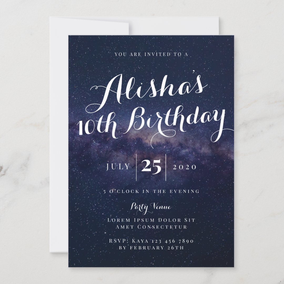 Galaxy Birthday Invitation | Zazzle